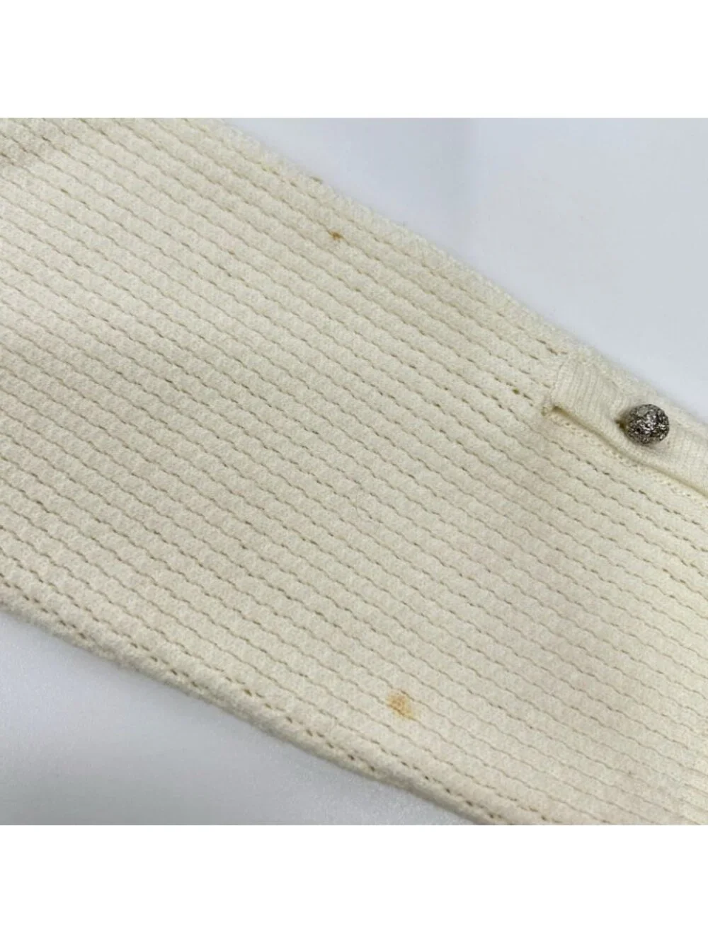 CHANEL | Sweaters | Chanel 7 Cruise Collection 07c White Bijou Button ...